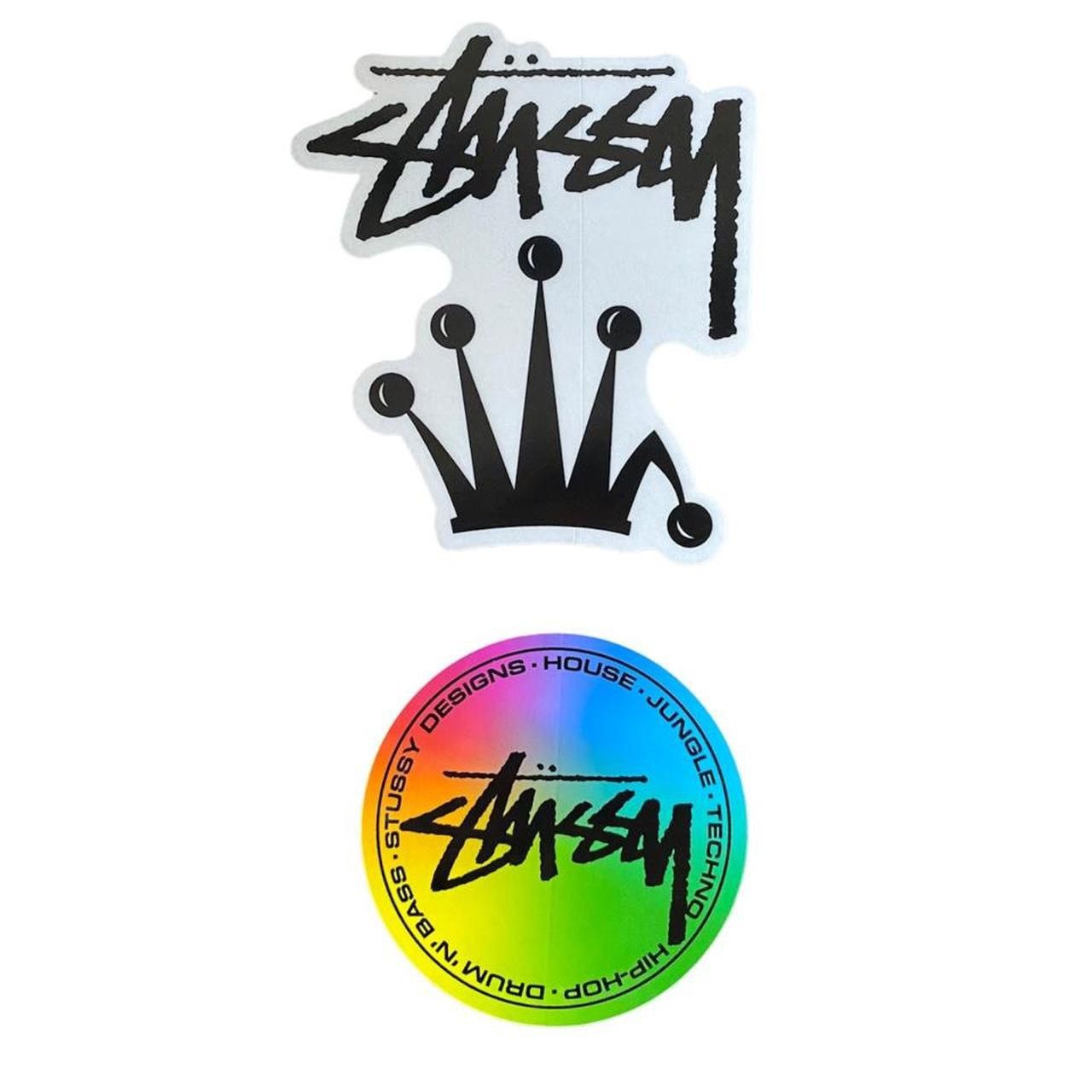 Stussy 🎱 Stussy signature broken crown sticker decal pack | Grailed