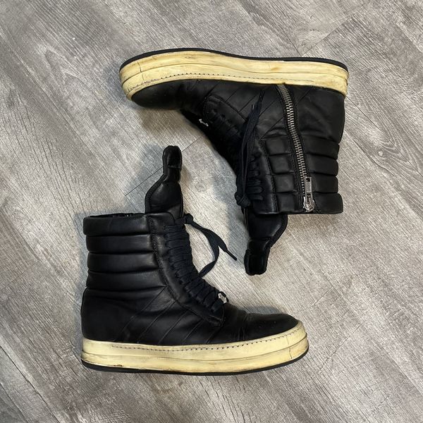 Rick Owens Rick Owens crust dunks in matte black leather | Grailed