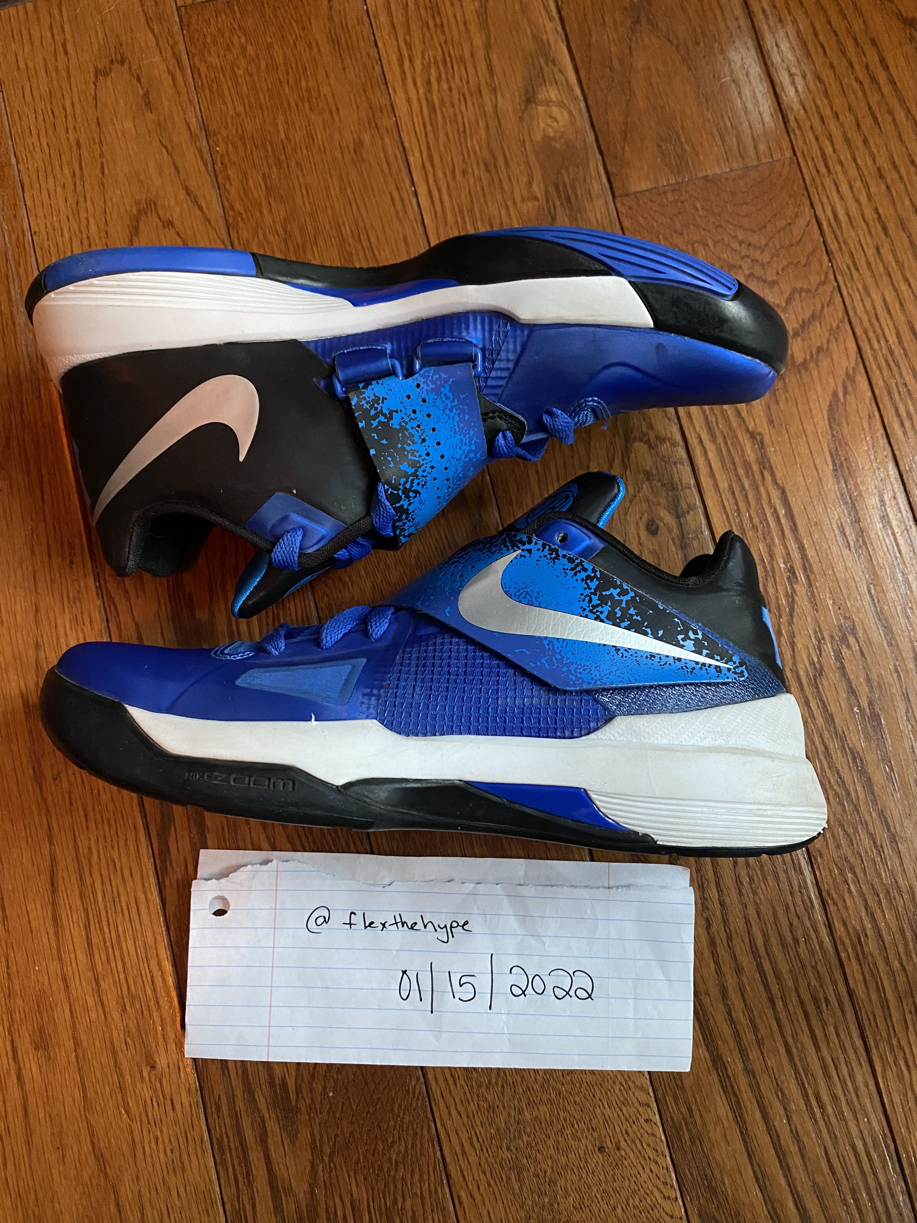 Kevin Durant × Nike Nike KD 4 EYBL - Blue Edition - Player Exclusive | Grailed