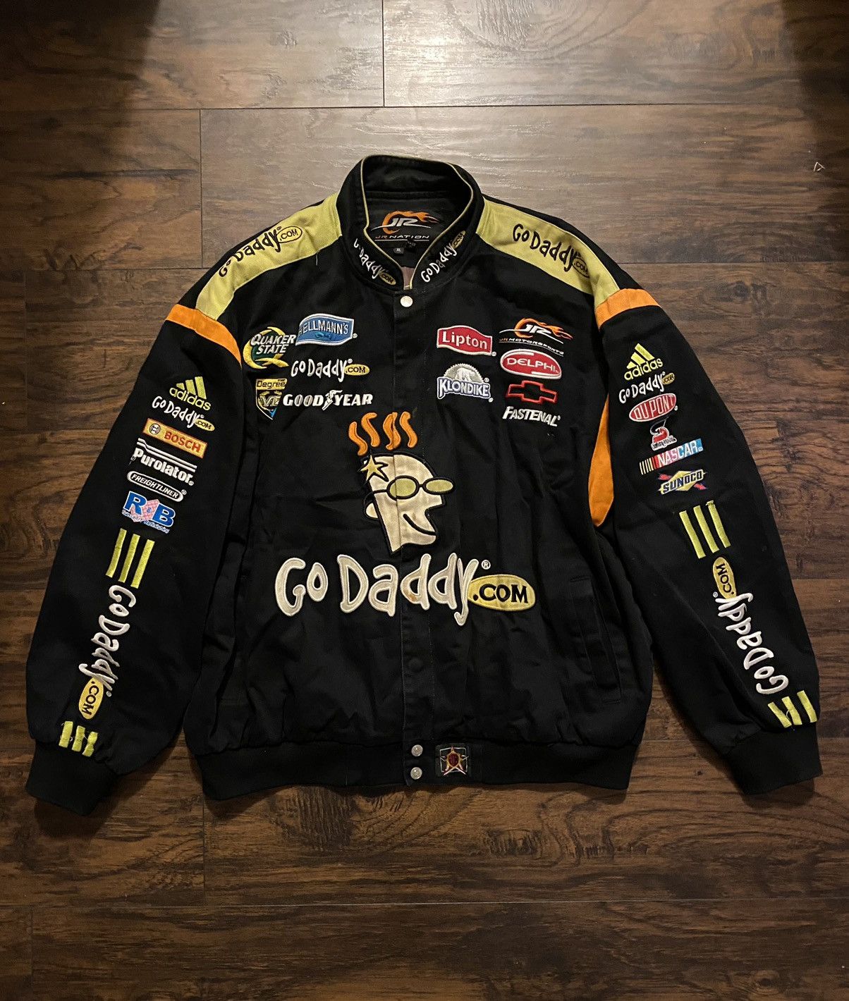 Adidas Go Daddy NASCAR #88 jacket | Grailed
