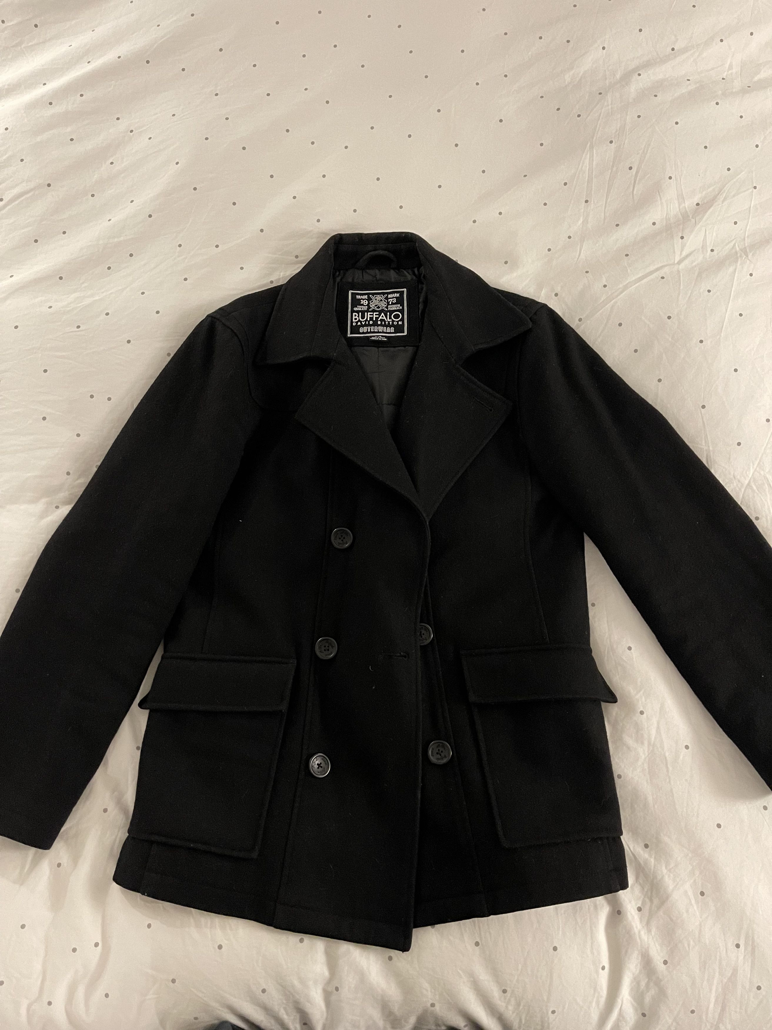 Buffalo David Bitton Buffalo David Bitton Black Pea Coat | Grailed