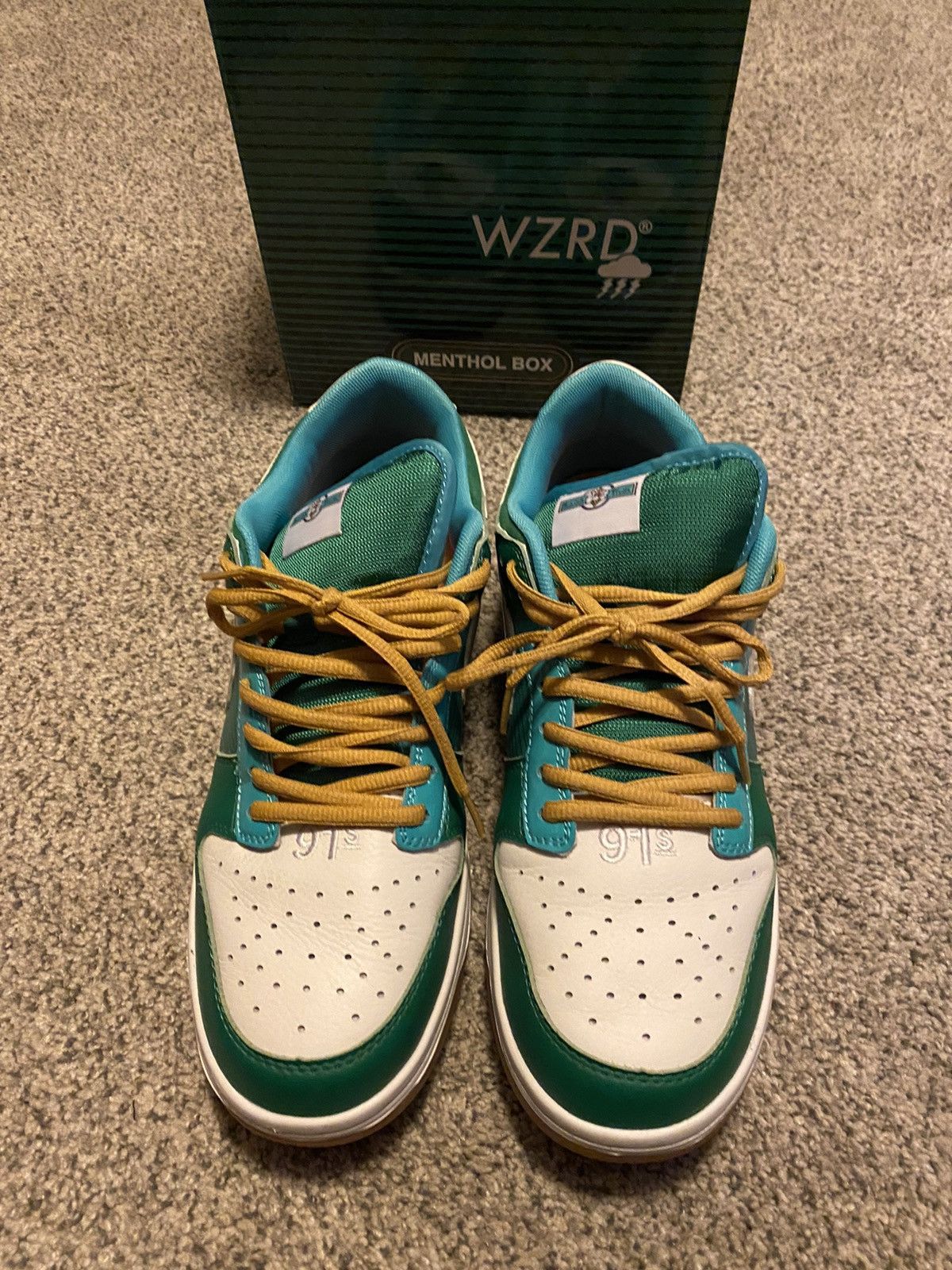 Custom Menthol Dunks Custom by @thecoloralbum | Grailed