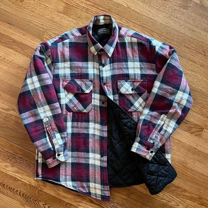 David Taylor Vintage david taylor lined flannel shirt jacket large ...