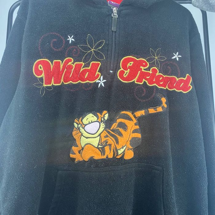 Disney Vintage 90s Disney Tigger fleece quarter zip hoodie | Grailed
