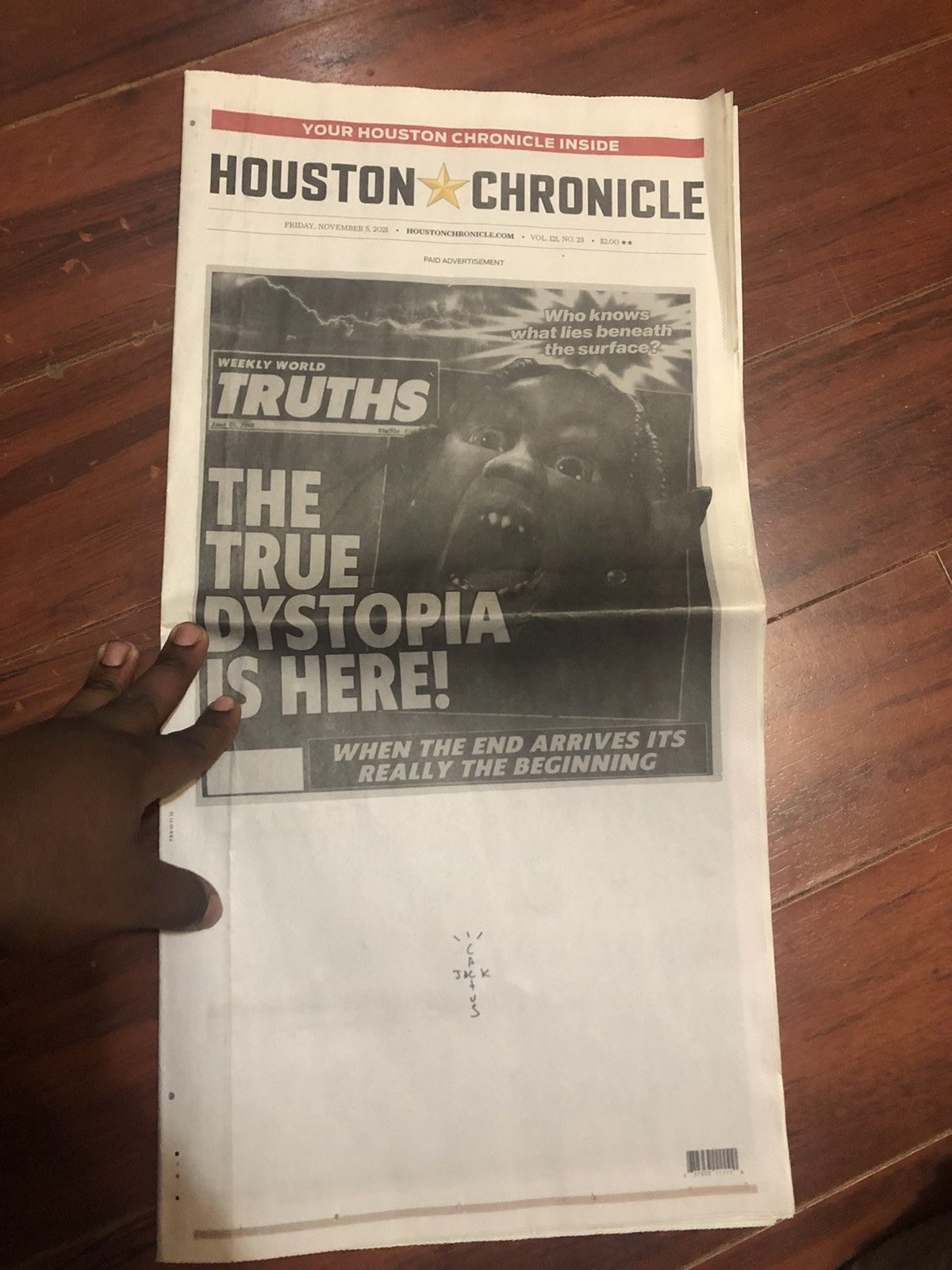 Travis Scott Travis Scott astroworld newspaper | Grailed