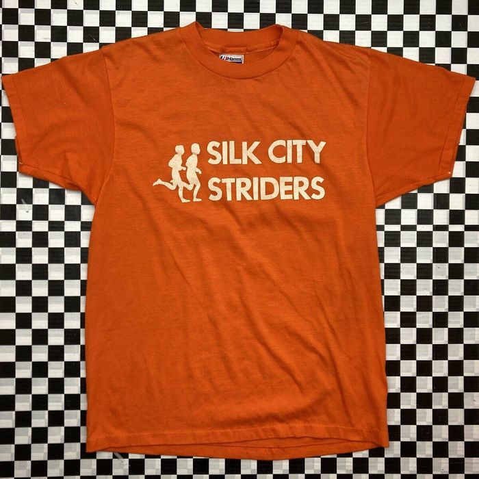 Hanes 80s Hanes USA Silk City Striders Connecticut Running T Shirt ...