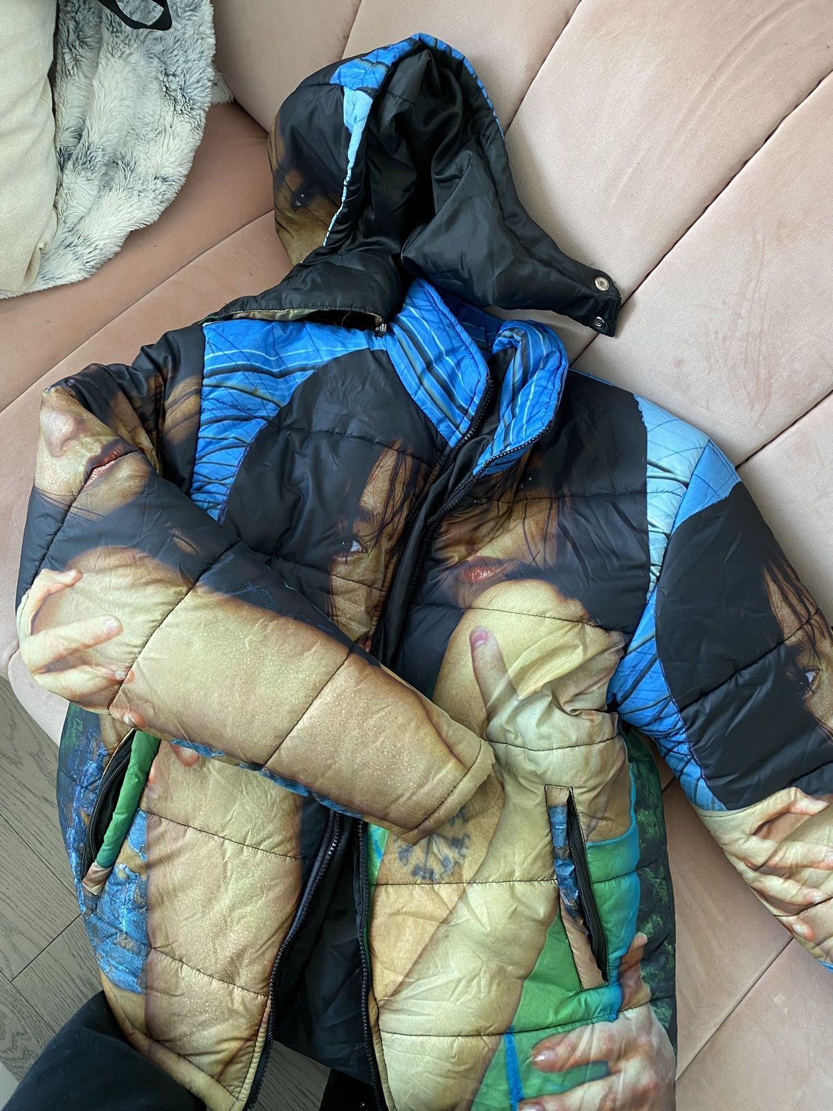 Custom Bjork puffer jacket with removable hood | Grailed