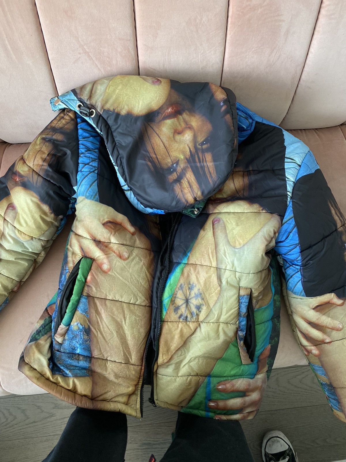 Custom Bjork puffer jacket with removable hood | Grailed