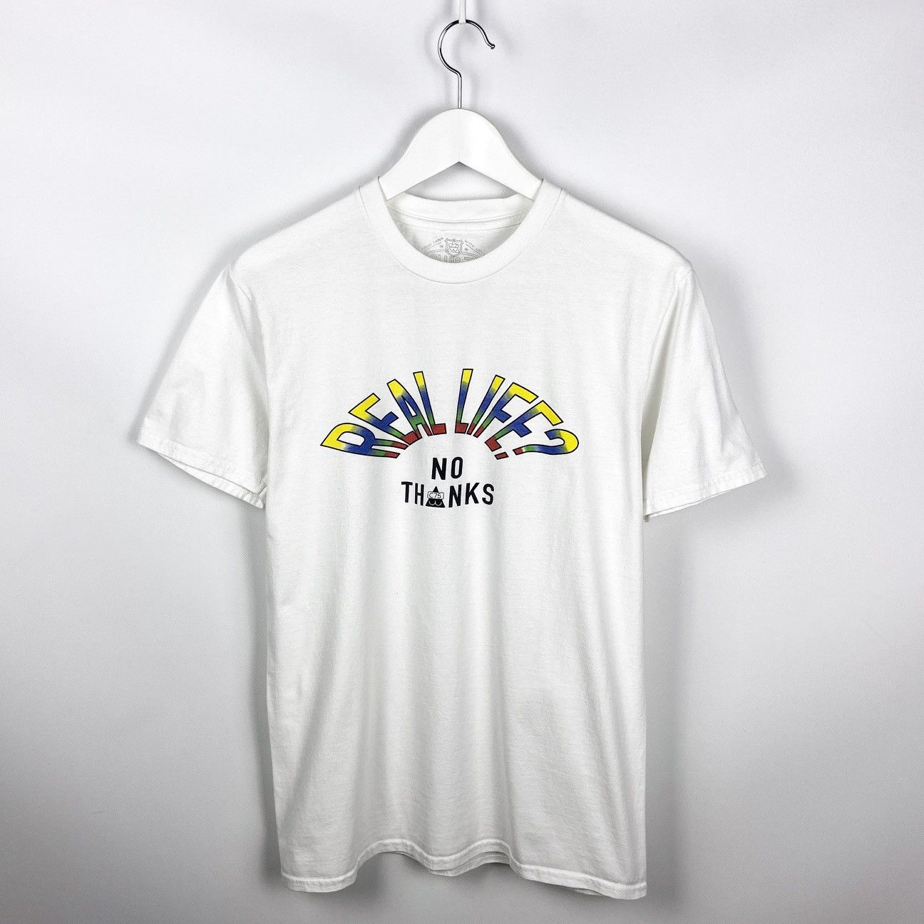 Club 75 Rare Club 75 Real Life No Thanks white tee size M France | Grailed
