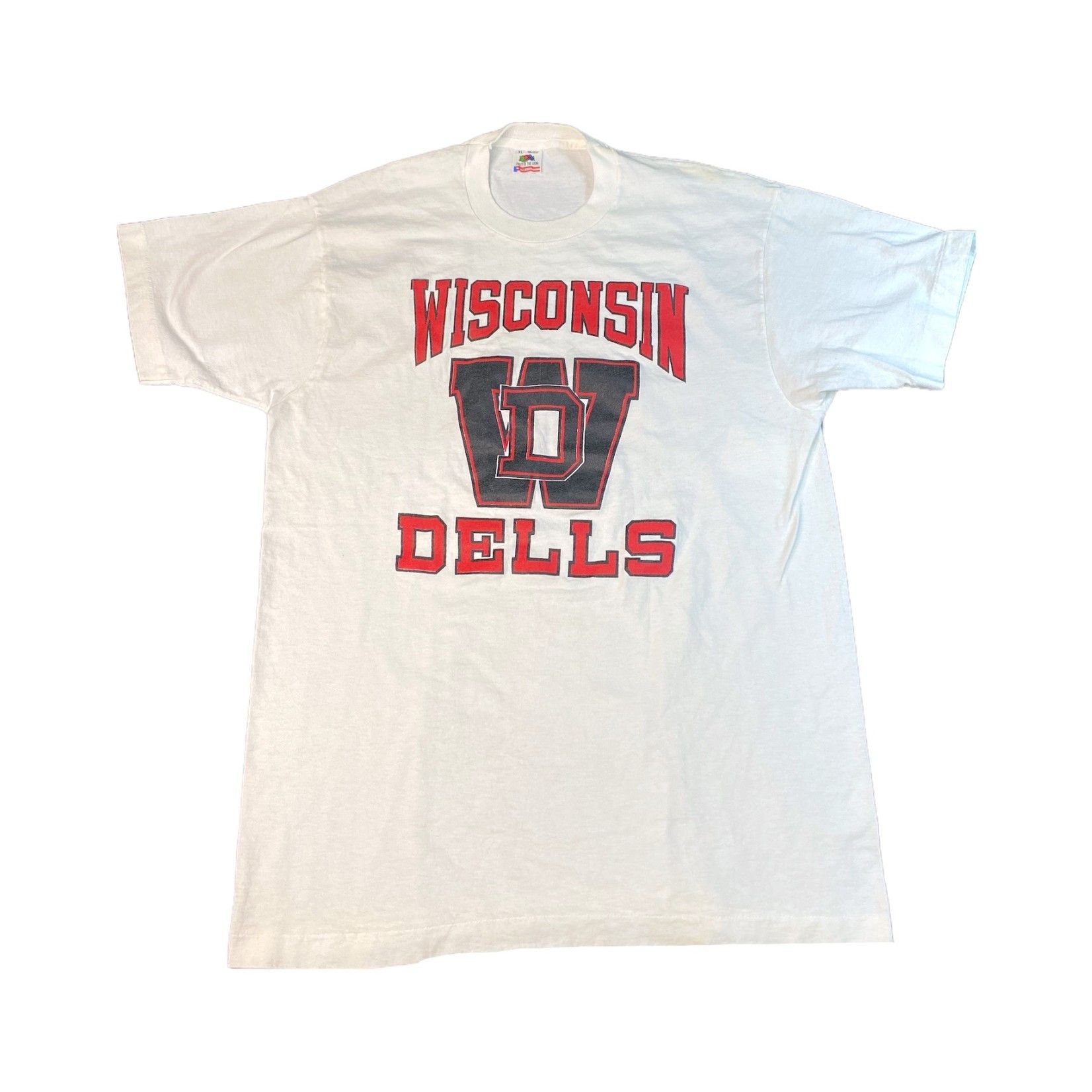 Ncaa × Vintage Wisconsin Dells Logo White T-Shirt | Grailed