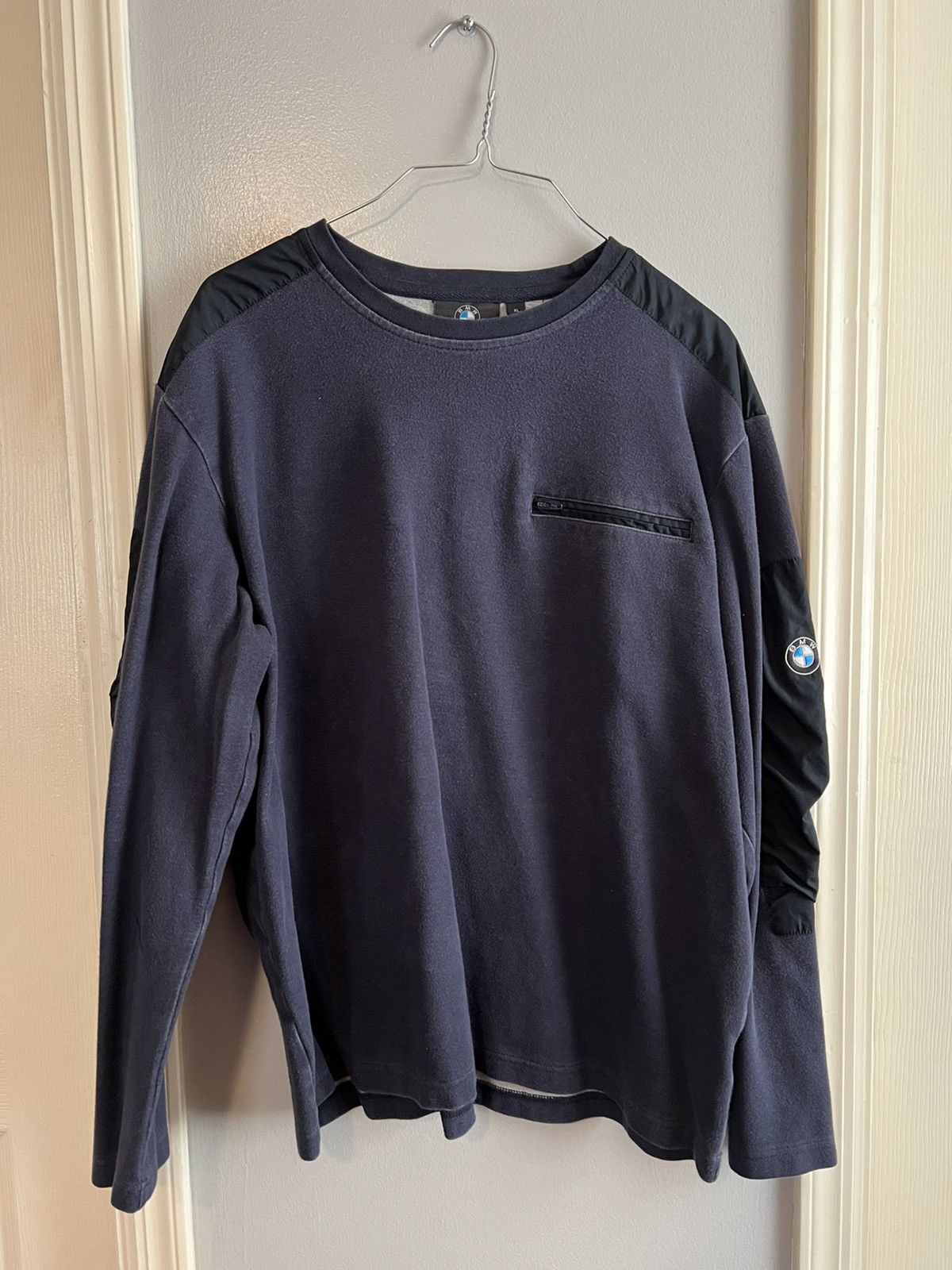 Bmw Navy Blue BMW Sweater w/ Front Zipper Pocket | Grailed
