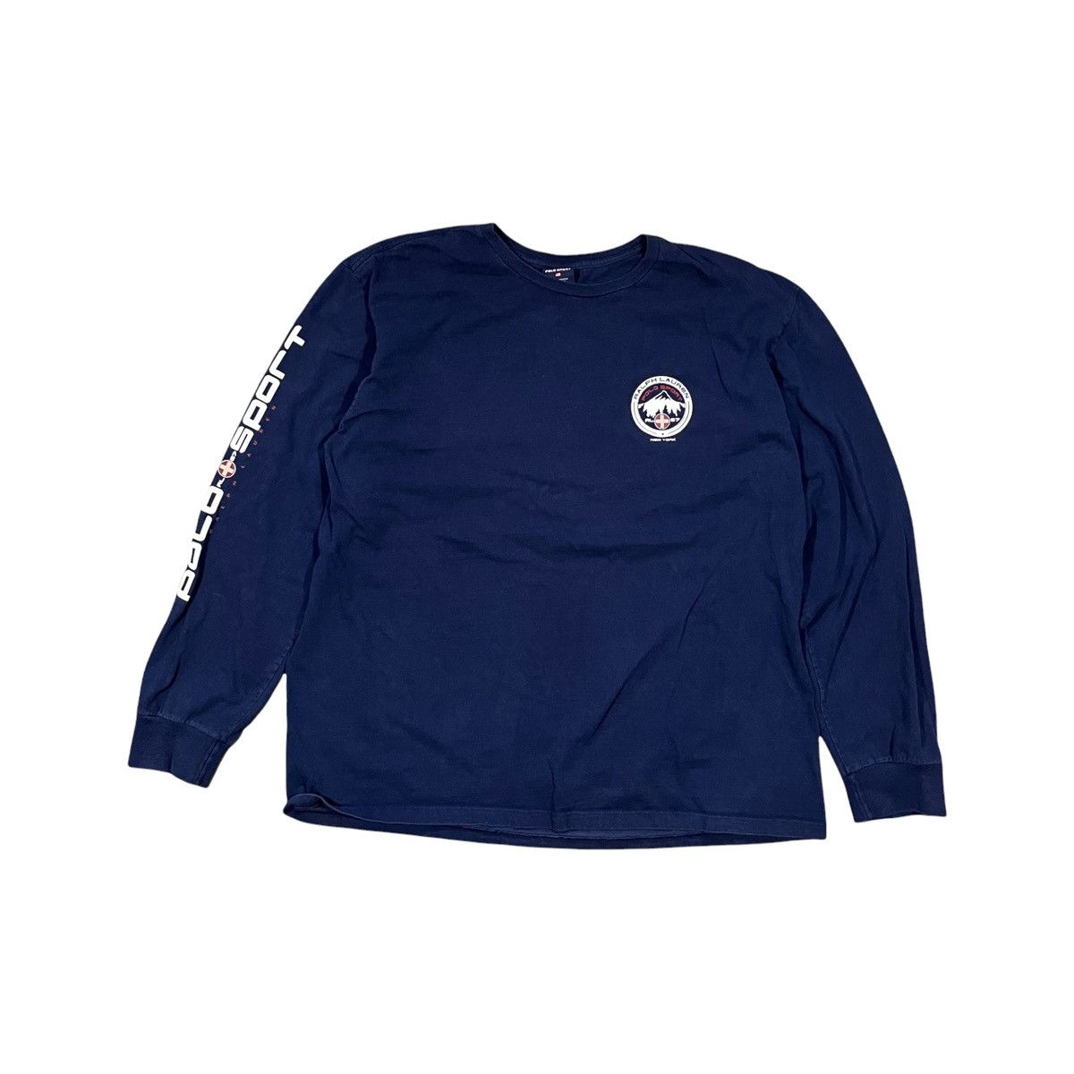 Polo Ralph Lauren × Vintage 90s navy blue polo sport long sleeve tee | Grailed