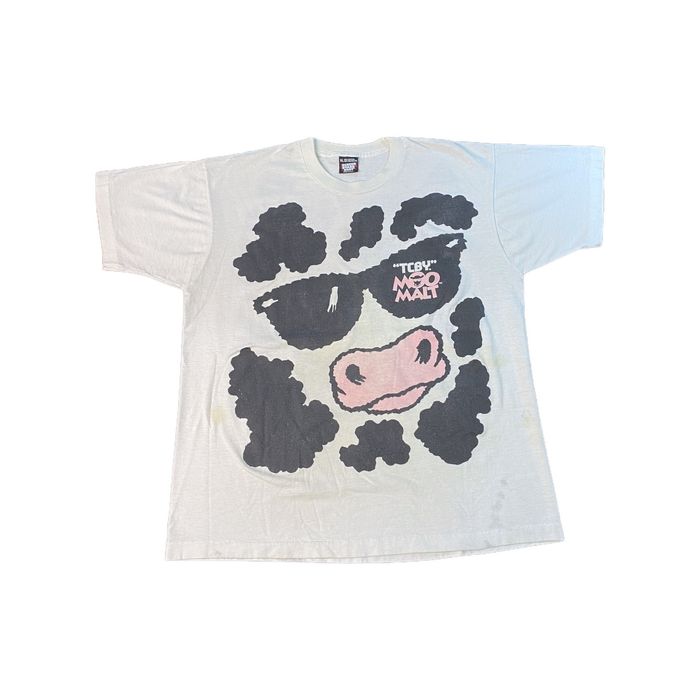 Vintage Moo Malt Cow AOP 90s T-Shirt | Grailed