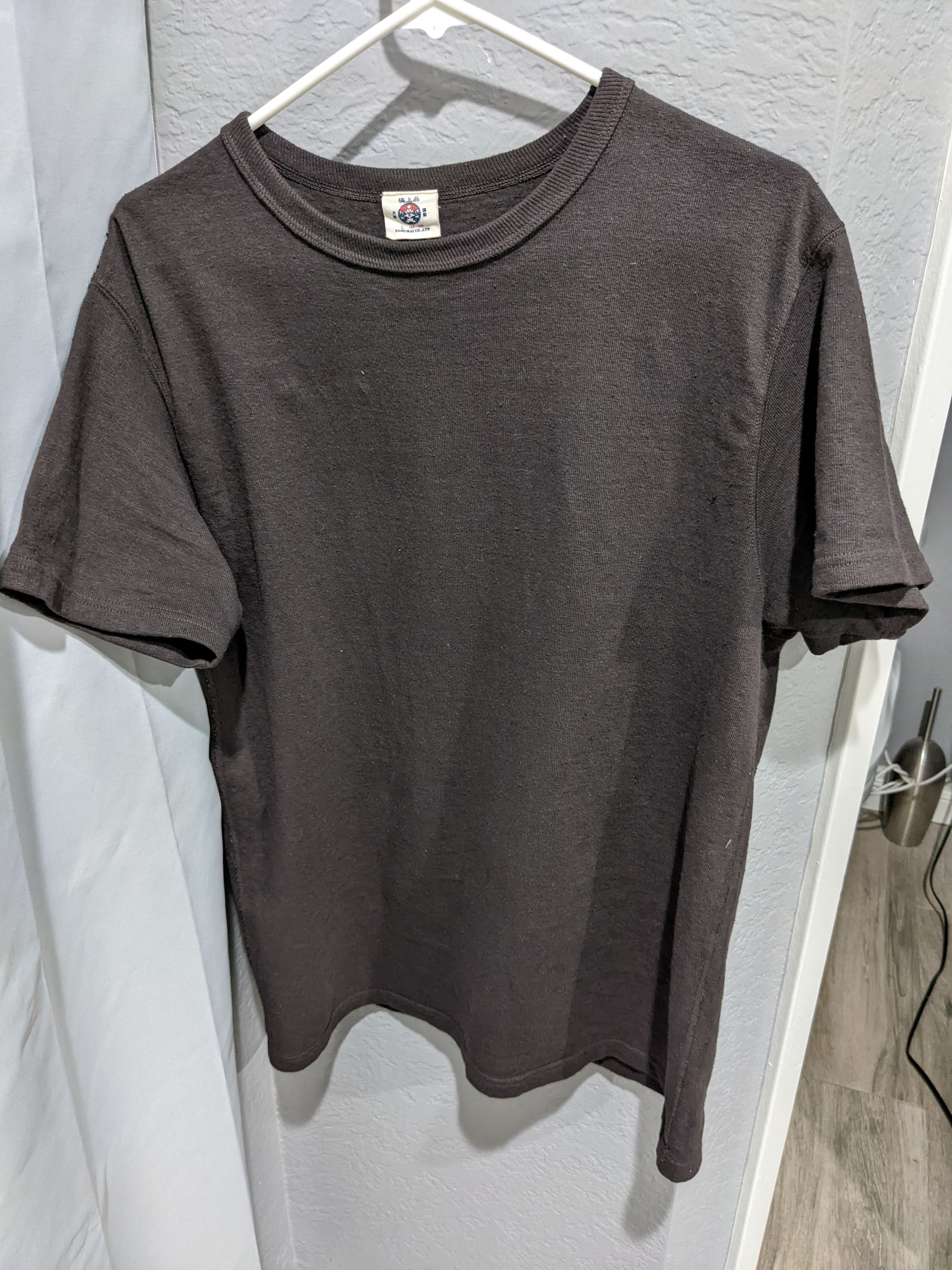 Samurai Jeans ZERO FABRIC T-SHIRT - BLACK (KUROMAME - BLACK SOYBEAN ...