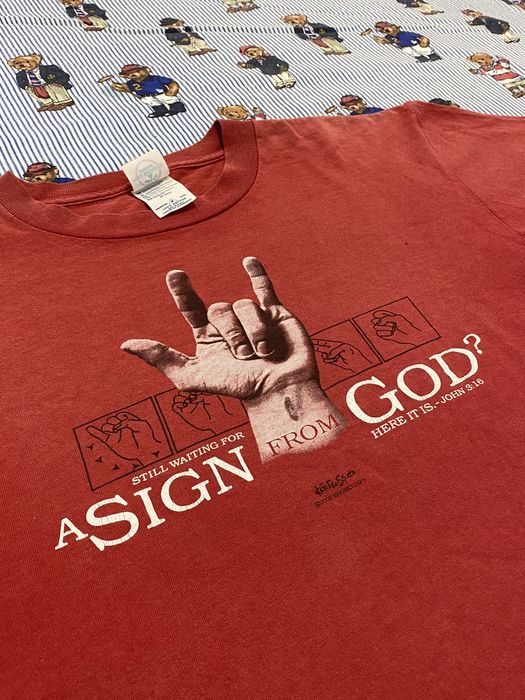 Vintage 2002 A Sign from God Sign Language Jesus Medium | Grailed