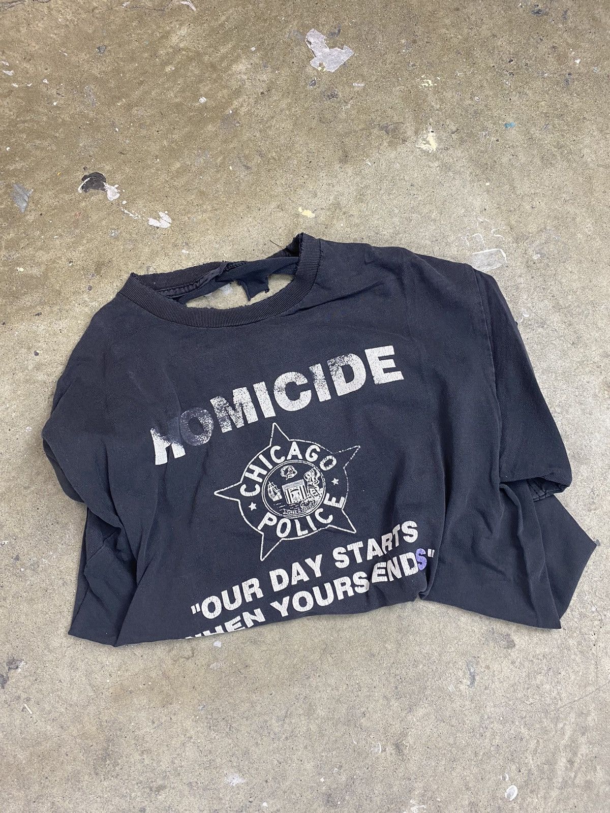 Vintage Vintage 90s Faded Chicago Police Homicide Tee | Grailed