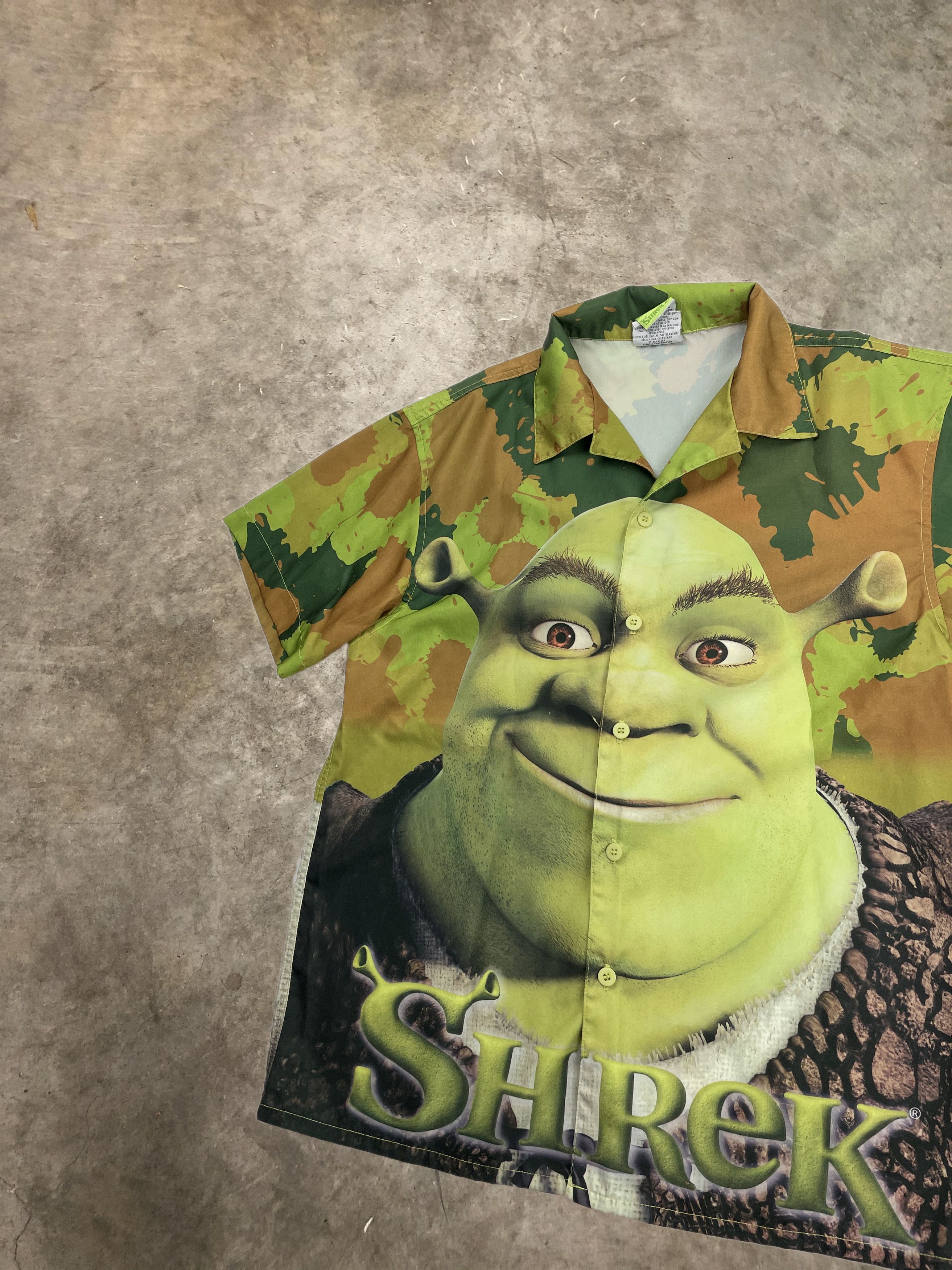 Movie Shrek 2 Button Up Shirt Short Sleeve Collared Movie Promo M | Grailed