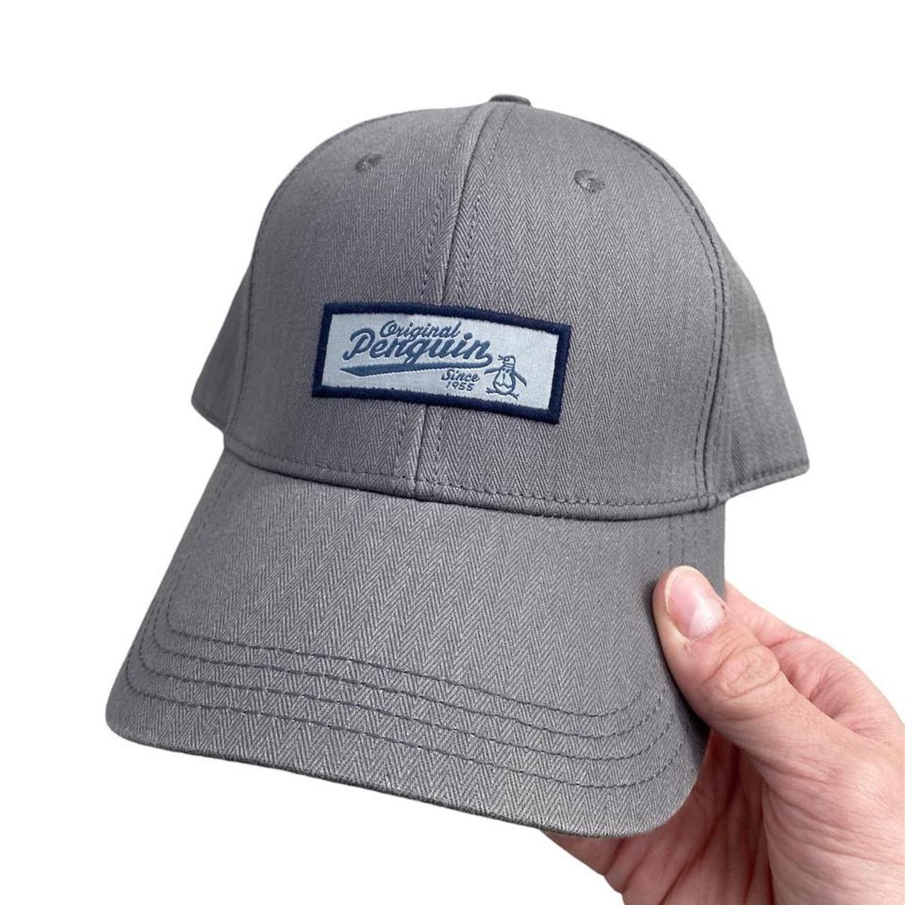 Original Penguin Grey Penguin Box Logo Hat with Adjustable Clasp | Grailed