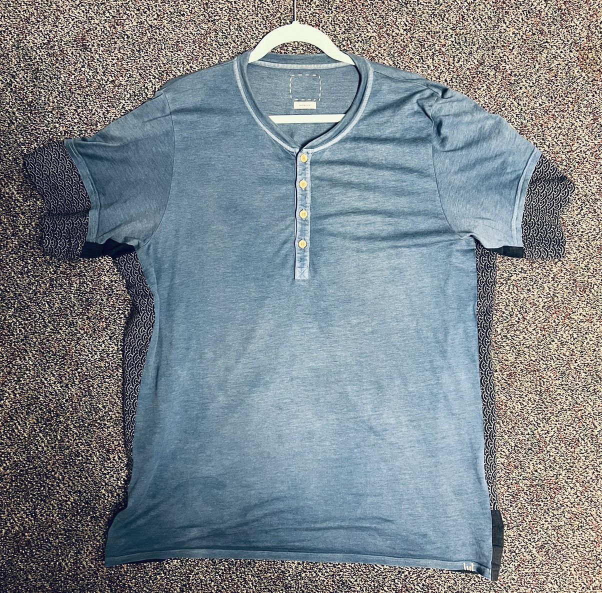 Visvim Visvim indigo henley | Grailed