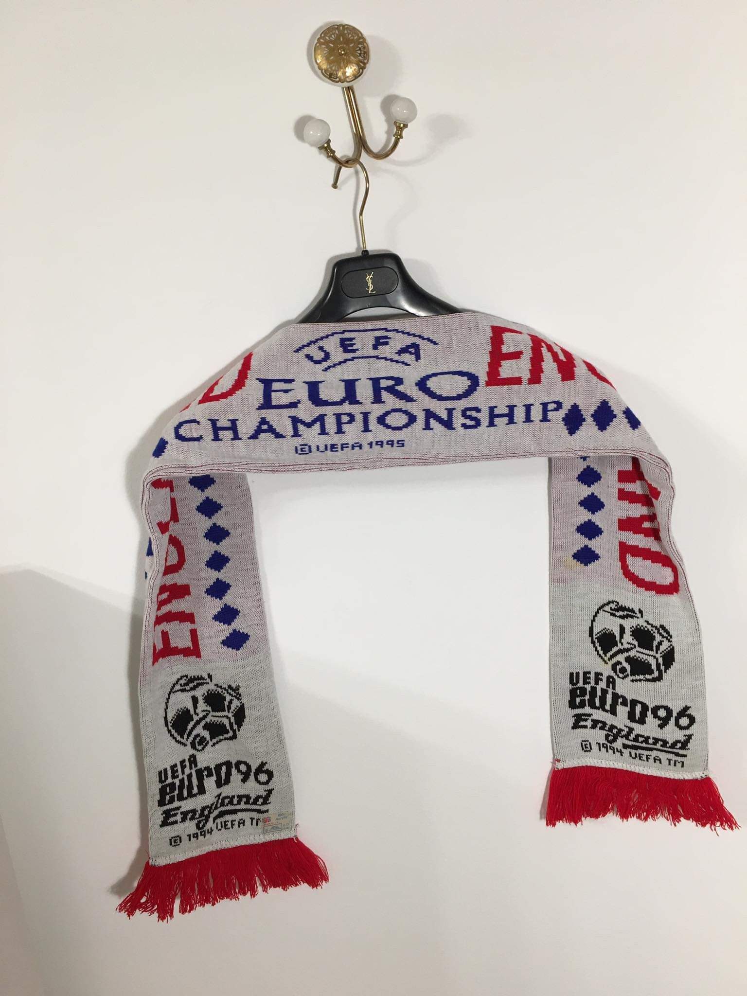 Uefa × Vintage Vintage Scarf Uefa Euro 1996 England | Grailed