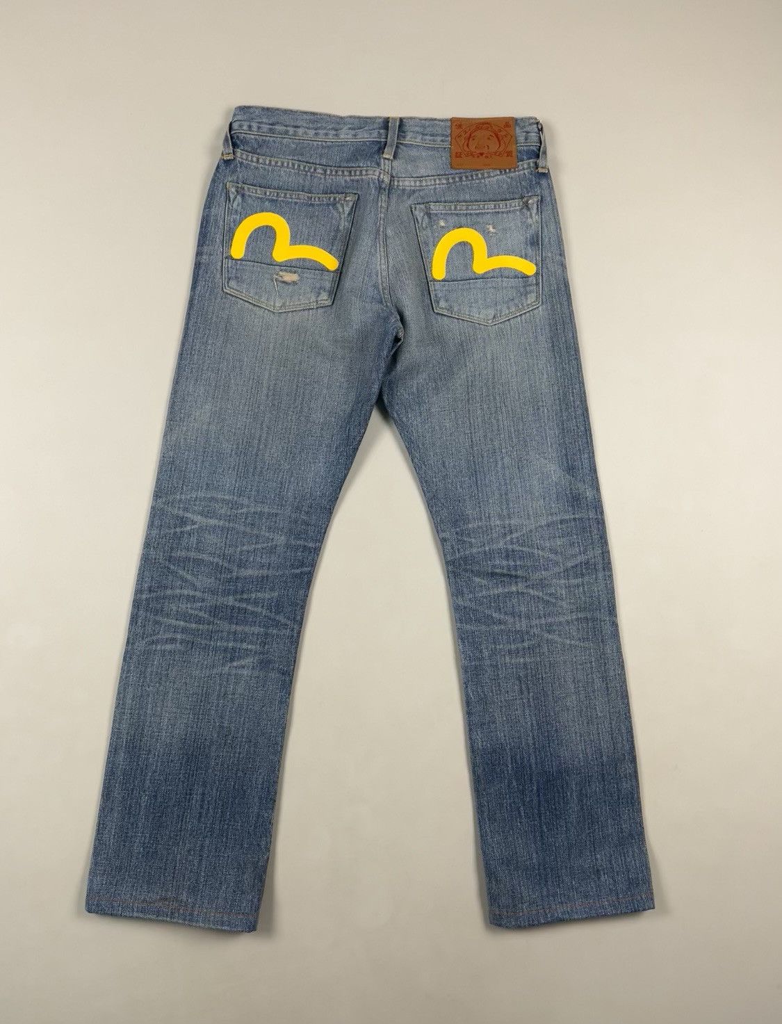 Evisu Evisu custom made distressed denim selvedge jeans (30) | Grailed
