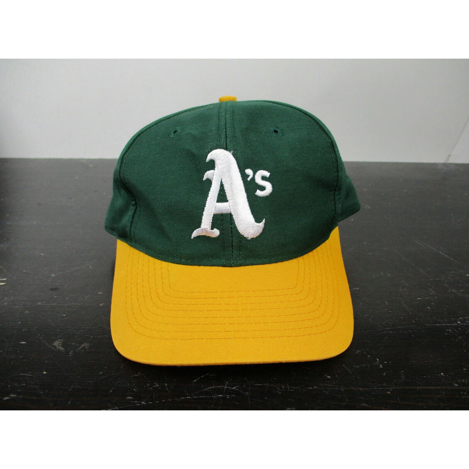 Logo Athletic Oakland A's Athletics Hat Cap Snap Back Green Yellow Logo ...