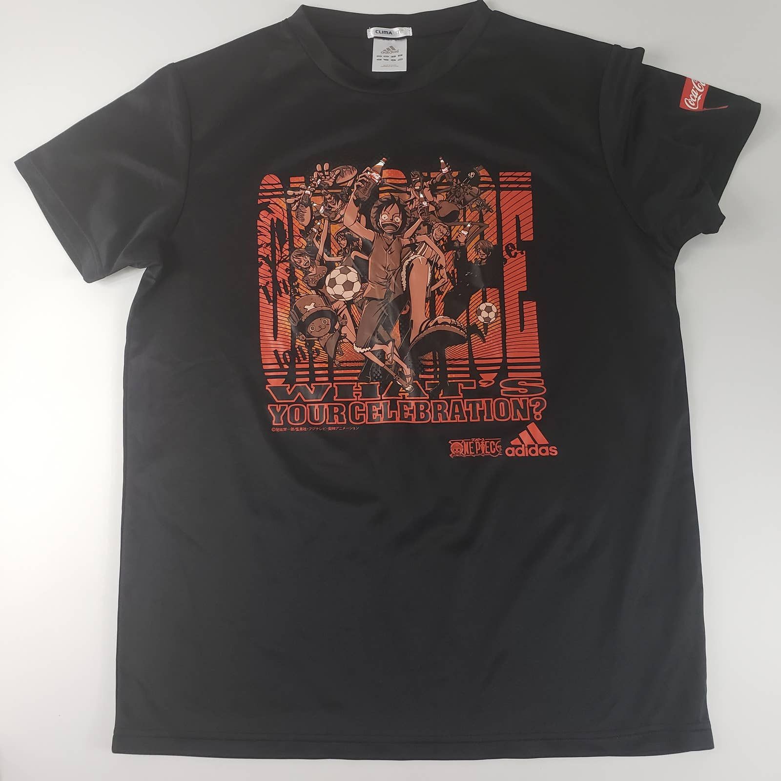 Vintage one piece coca cola coke adidas anime collab shirt L | Grailed