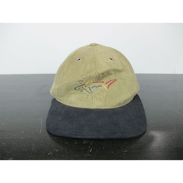 Greg Norman VINTAGE Greg Norman Hat Cap Strap Back Brown Black Attack ...