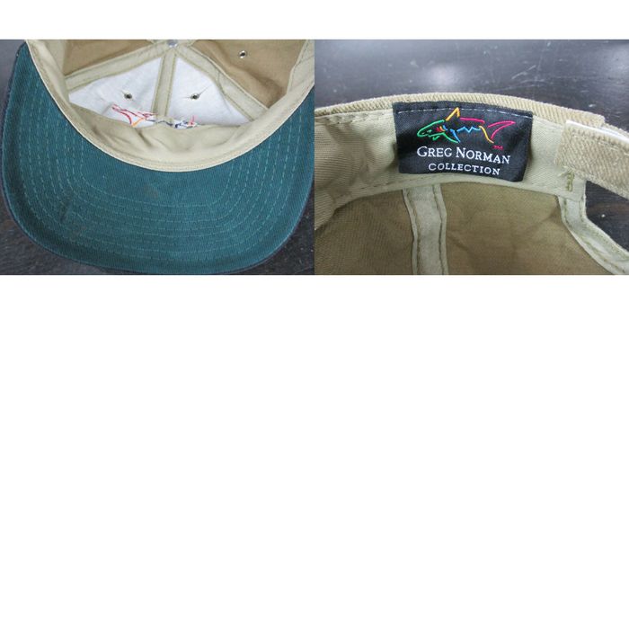 Greg Norman VINTAGE Greg Norman Hat Cap Strap Back Brown Black Attack ...