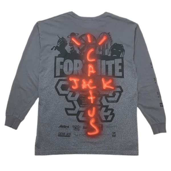 Travis Scott Travis Scott Back Bling Long Sleeve Grey | Grailed