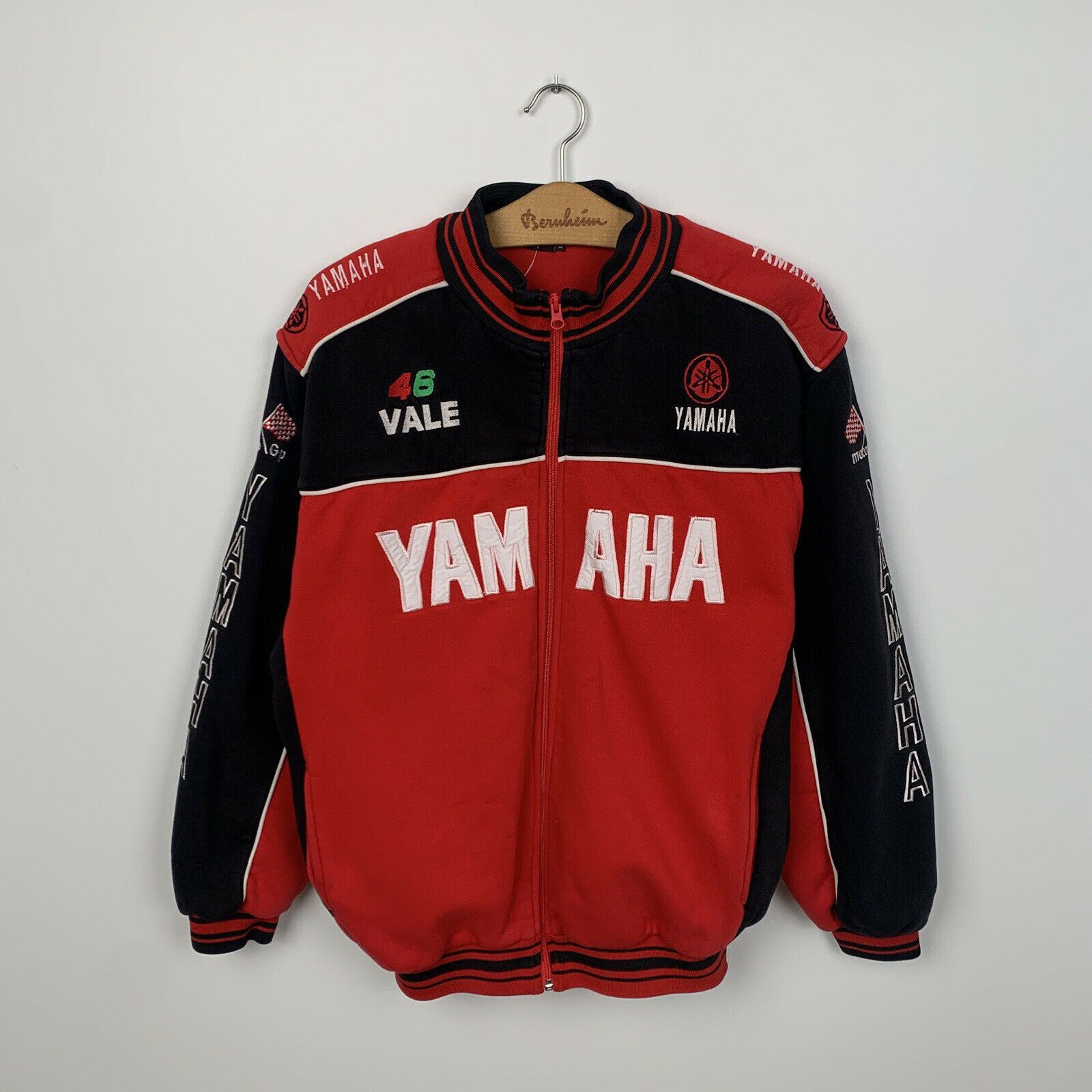 Vintage Vintage 90's Men's YAMAHA Racing Vale Motorcycle Red Jacket ...