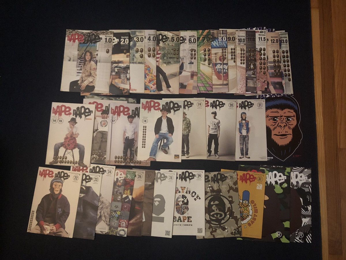 Bape × Nigo RARE OG A BATHING APE BAPE PAPER SET NUMBERS 1-33 ...