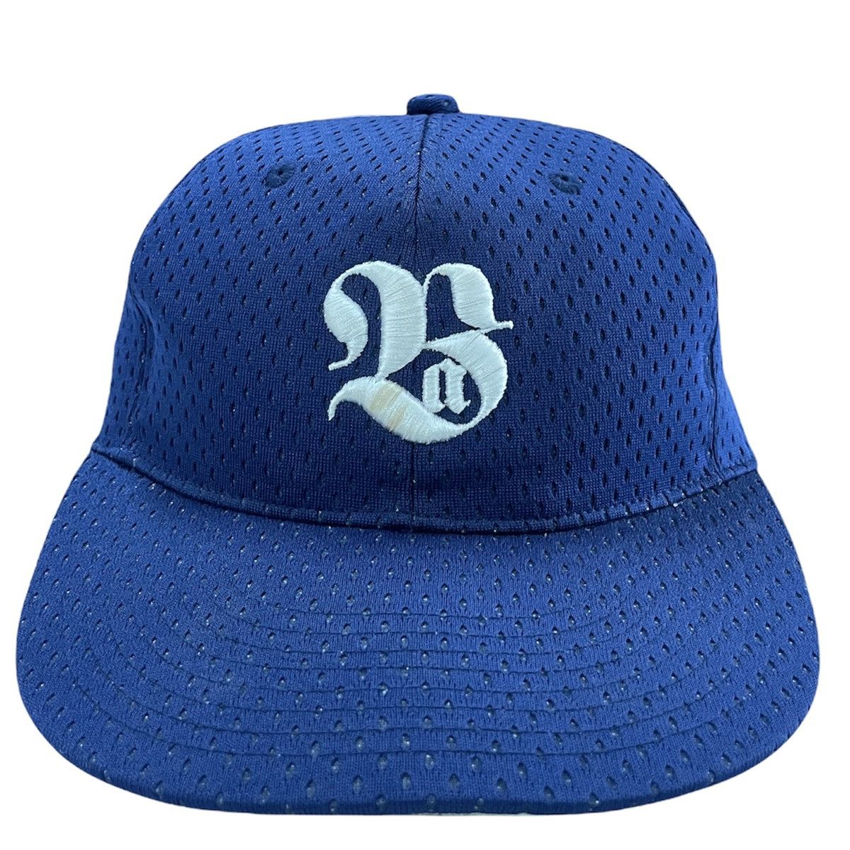 Bape × Vintage OG 2000s Bape Navy Blue Mesh Fitted Cap | Grailed