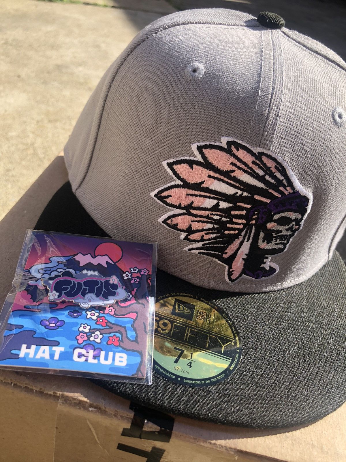 Hat Club EXCLUSIVE NEW ERA 59FIFTY FUJI SKULL CHIEF | Grailed