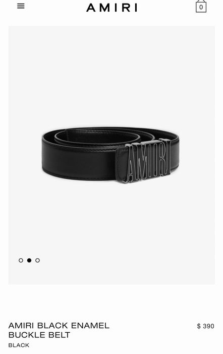 Amiri Amiri Leather Logo Buckle Belt Black | Grailed