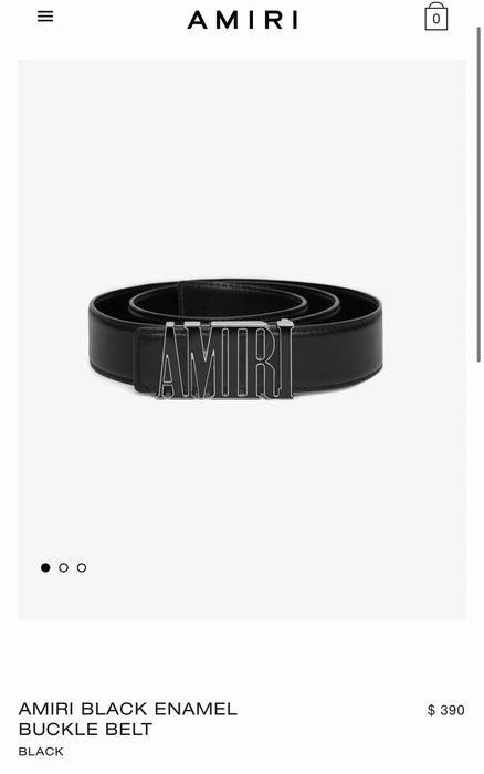 Amiri Amiri Leather Logo Buckle Belt Black | Grailed
