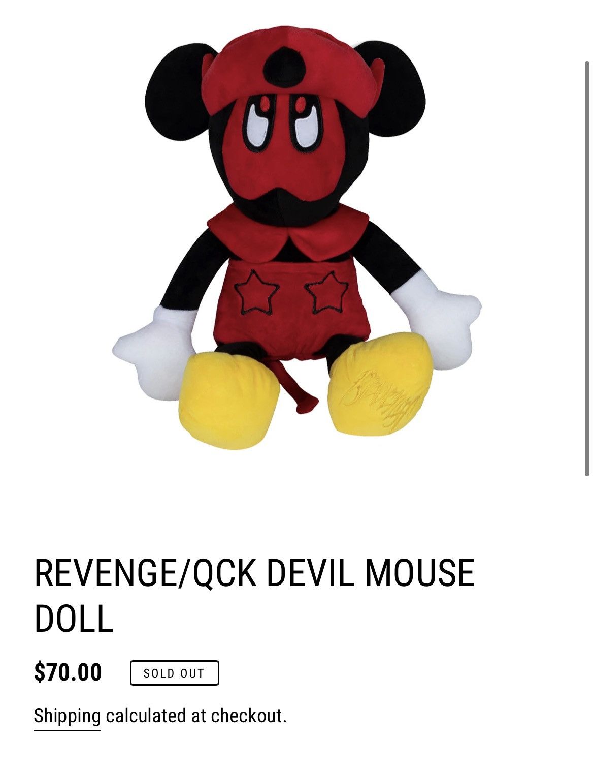 Mickey Mouse × Revenge × Streetwear revenge/qck dev mickey mouse doll ...