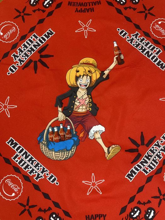 Coca Cola One Piece Monkey D Luffy x Coca Cola handkerchief - TB5109 ...