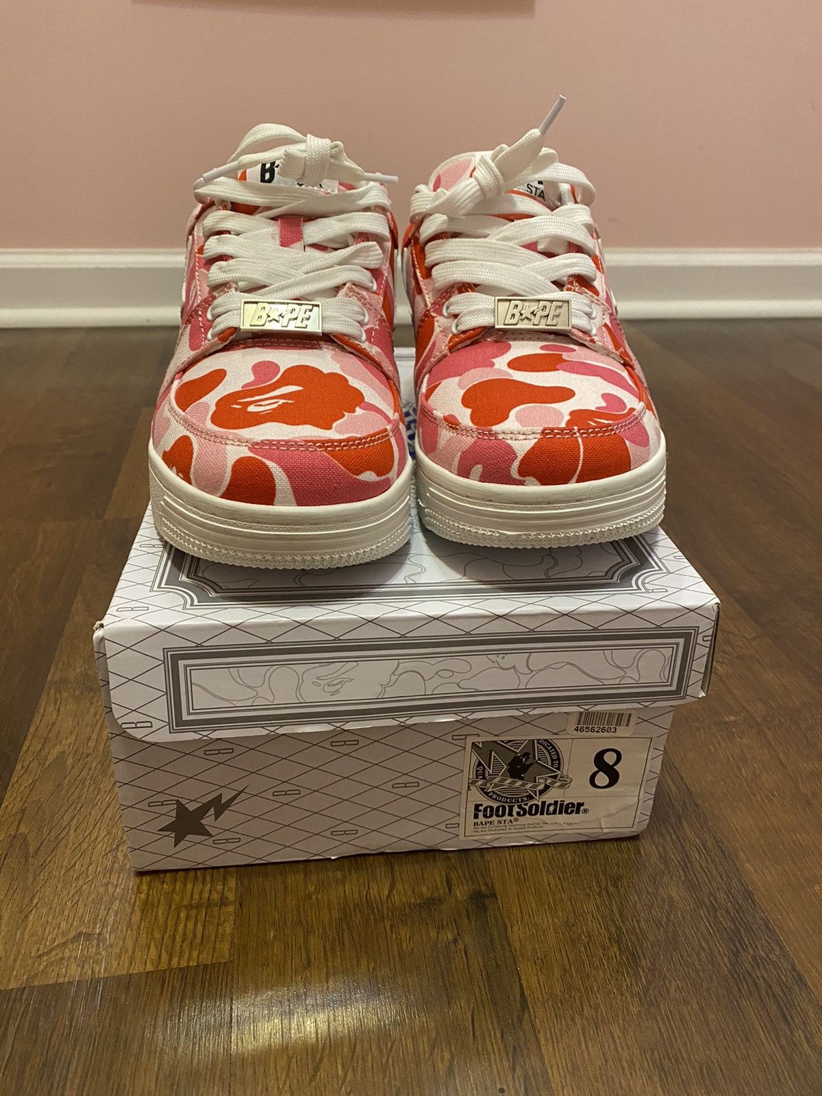 Bape Bapesta low pink ABC camo | Grailed
