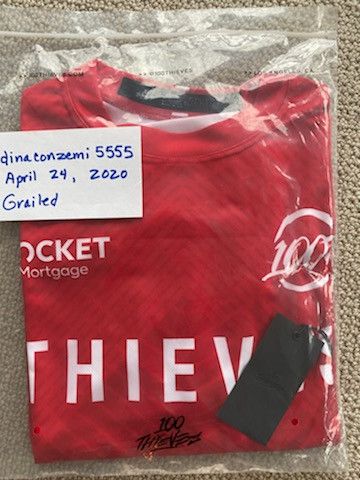 100 Thieves 100t Thieves Red Long Sleeve 2020 Jersey | Grailed