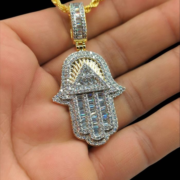 Custom 14K Bi-Color Finish All Seeing Eye -24 x 3mm Rope Chain. | Grailed