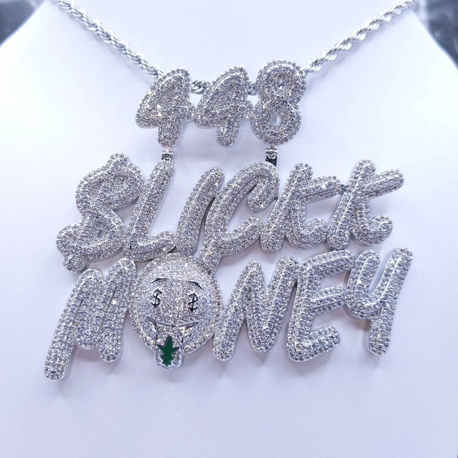 Custom 14K White Gold Finish 448 Slickk Money | Grailed