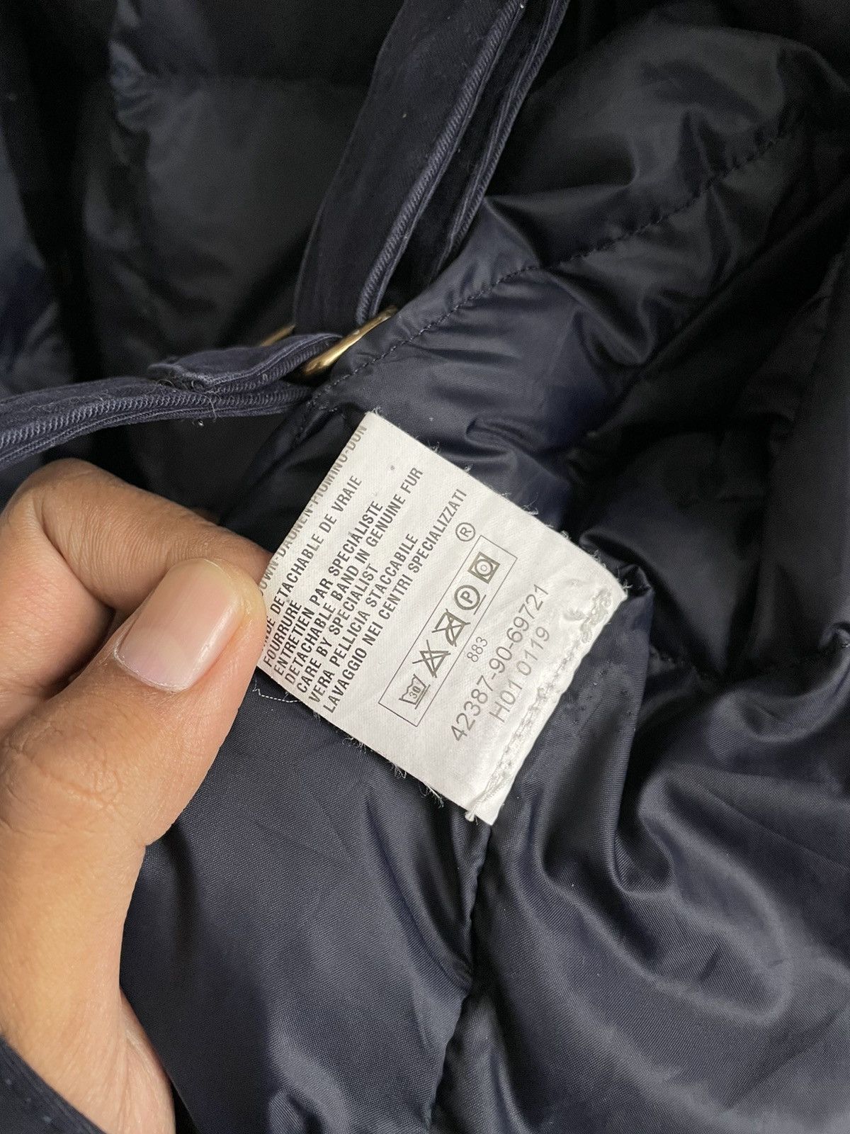 Moncler Moncler Navy Down Puffer Jacket Coat With Backpack Straps | Grailed