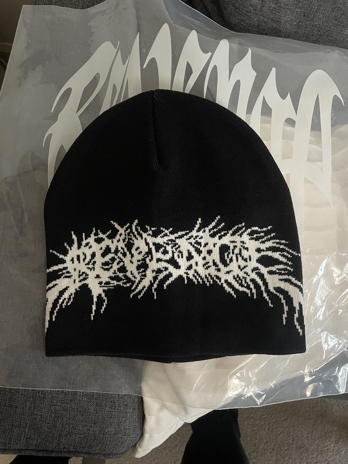 Revenge Revenge Metal Logo Black Beanie | Grailed