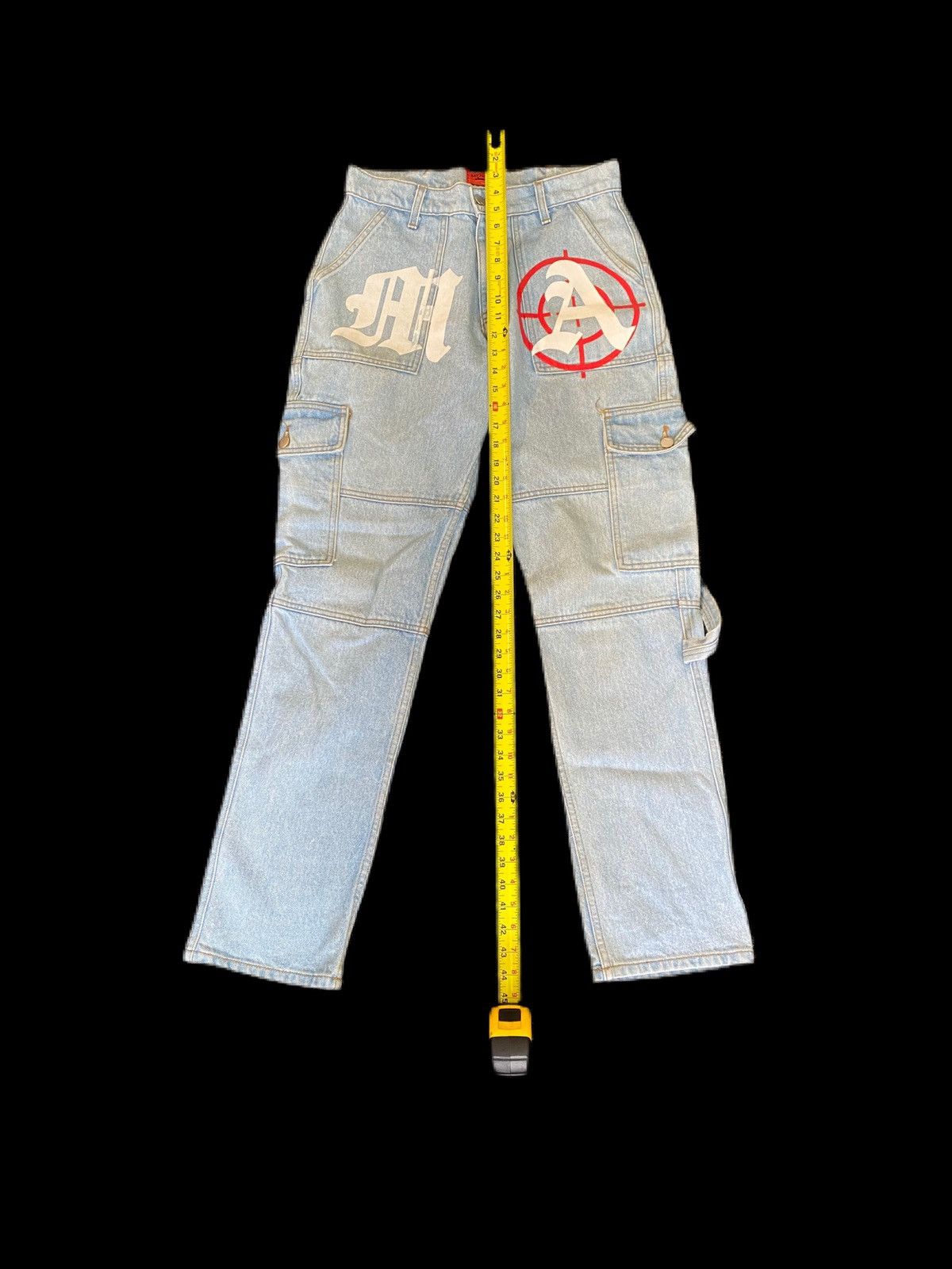 Menace Menace LA x Absent Target Practice Denim Cargo Jeans | Grailed