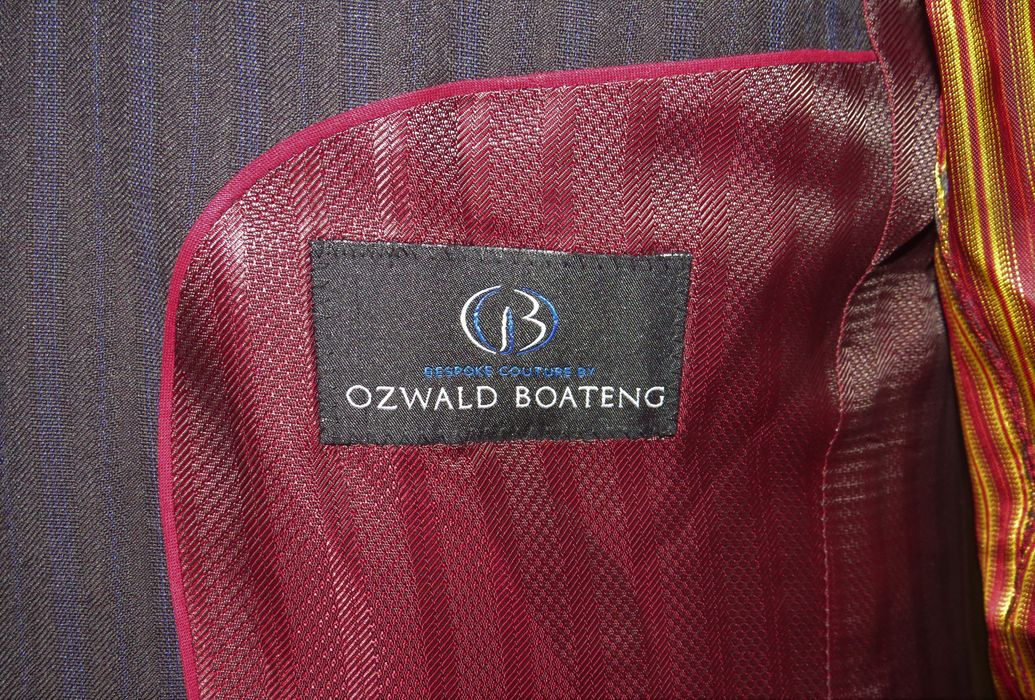 Ozwald Boateng Bespoke Couture Brown Striped One Button Suit 40L | Grailed