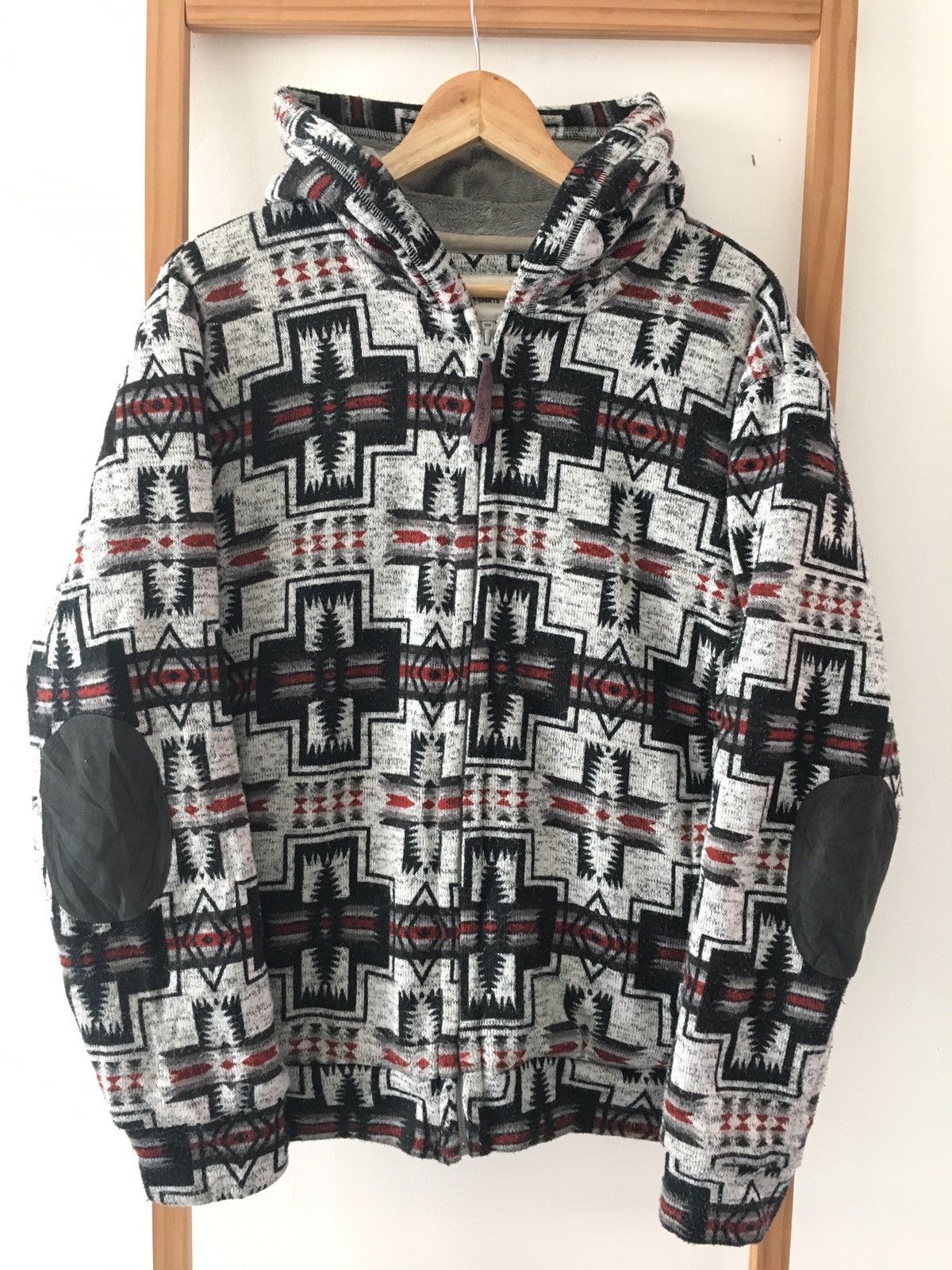Japanese Brand Polham Knit Hoodie Abstarct Design Like Kapital Style ...