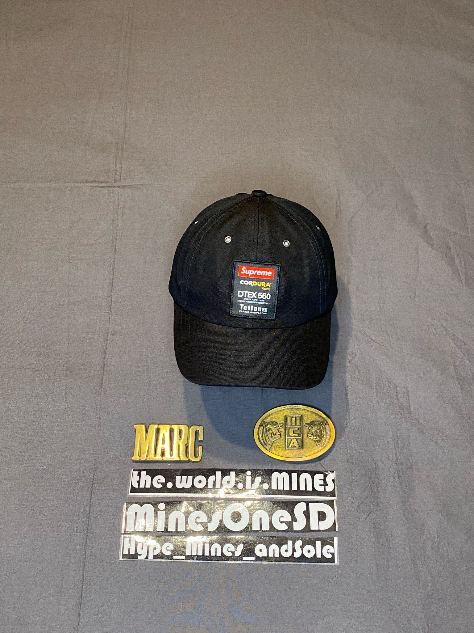 Supreme NWT Supreme Cordura Teflon Label 6-Panel - Black | Grailed