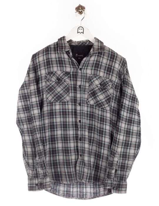 Burnside Vintage Burnside Flannel Shirt Abstract Look Grey | Grailed