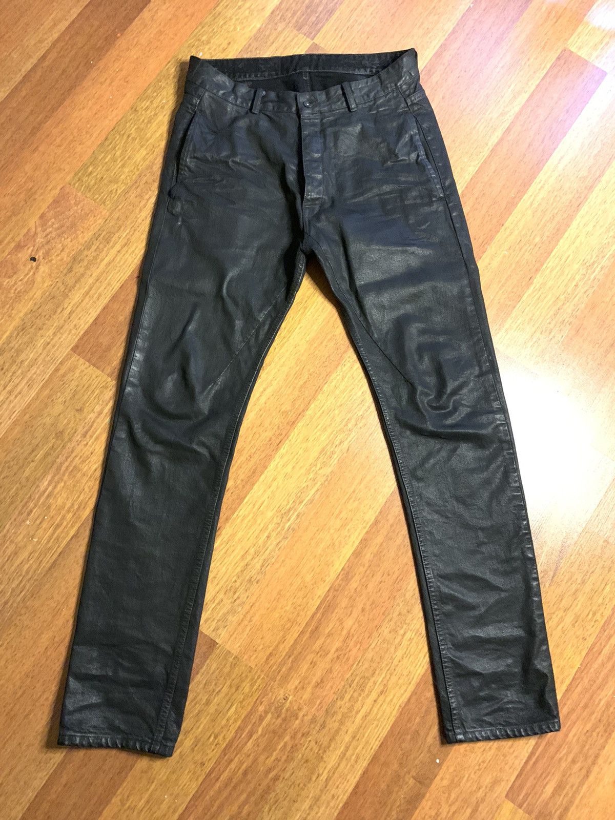 Rick Owens Rick Owens DRKSHDW SS16 Torrence Cut Waxed Jeans | Grailed